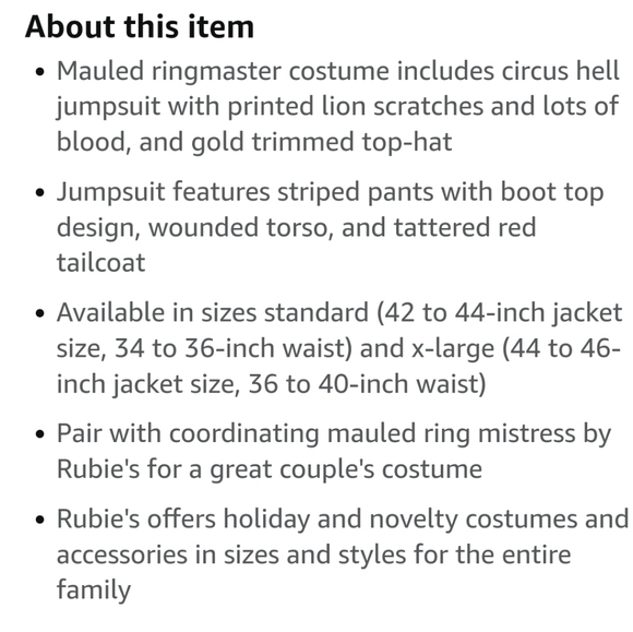 smiffy's | Jackets & Coats | Forum Circus Hell Mauled Ringmaster ...